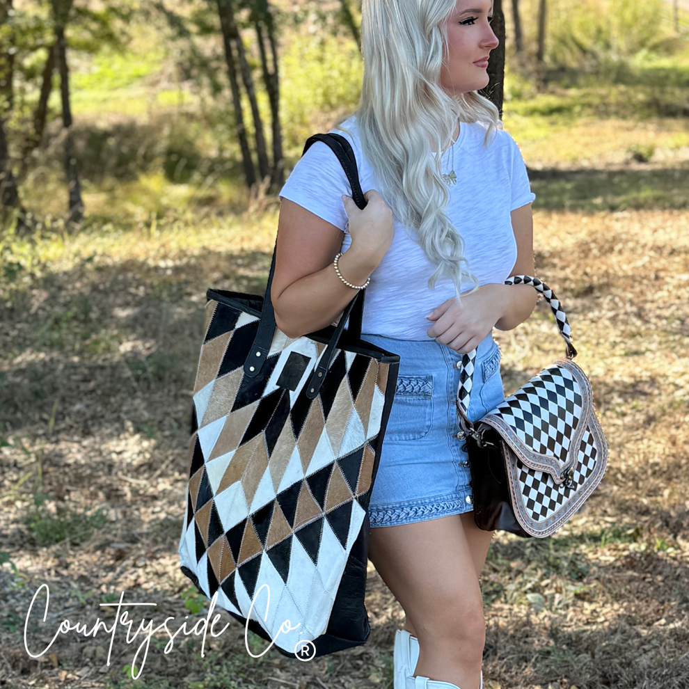 Cora Weekender and Cowhide Toiletry Bag BUNDLE – Countryside Co.