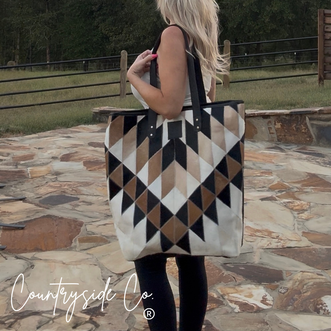 Cora Cowhide Weekender Travel Bag – Countryside Co.