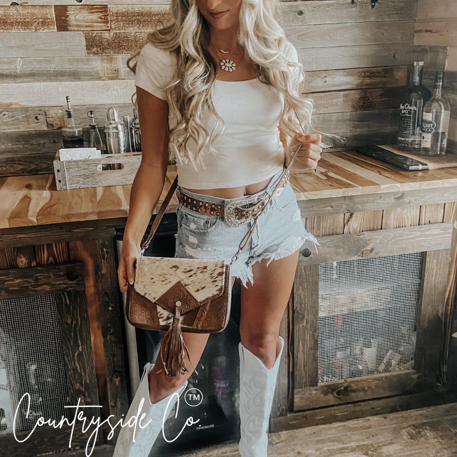 Western cowhide fringe purses, bags & conceal carry for women ...