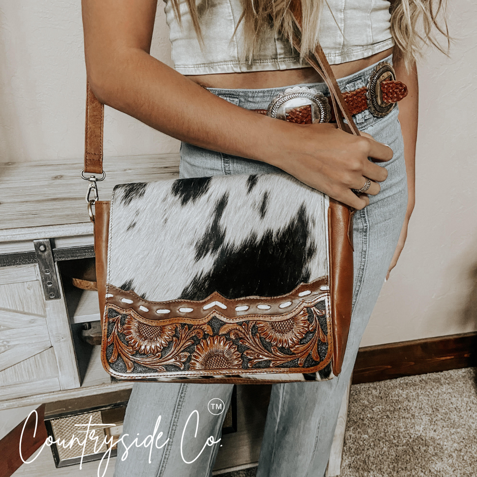 Western cowhide fringe purses, bags & conceal carry for women ...